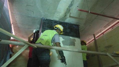 Cfrp Rc Column With Fire Proof 结构强化 Cfrp 加固 吉隆坡 雪兰莪 马来西亚 服务、专家 Spectech Srs Sdn Bhd