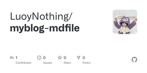 GitHub LuoyNothing Myblog Mdfile