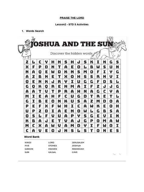 2lesson std5 activities pdf