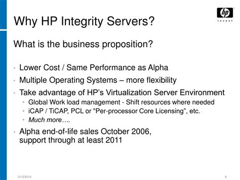 PPT Managing Transition Maximize Your OpenVMS IT Investment With HP Integrity Servers