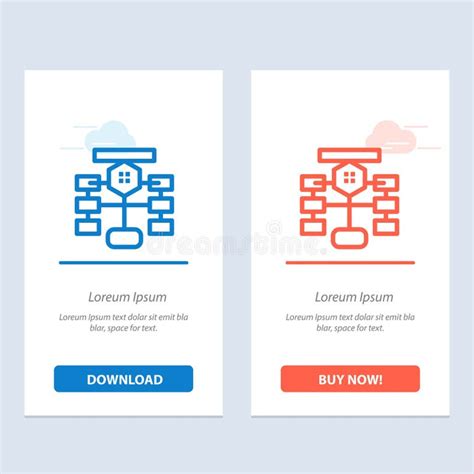 Flowchart Flow Chart Data Database Blue And Red Download And Buy Now Web Widget Card