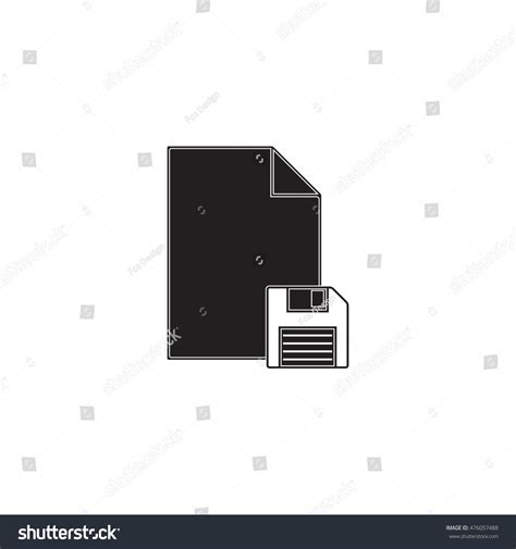 Save File Vector Icon Stock Vector Royalty Free 476057488 Shutterstock