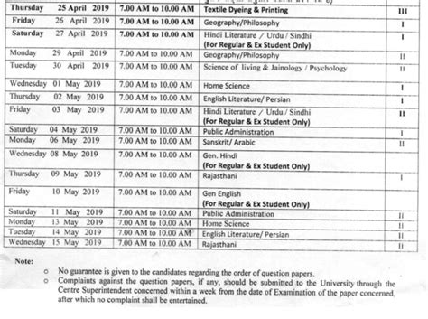 Mdsu Ba First Year Timetable 2023 Private And Regular University