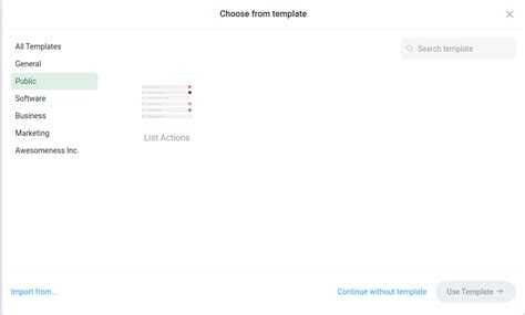 public project templates ora docs