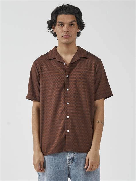 Revel Bowling Shirt Tortoise Shell Thrills Co Thrills Co