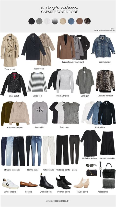 37 Items Autumn 2019 Fall Capsule Wardrobe Capsule Outfits Fashion