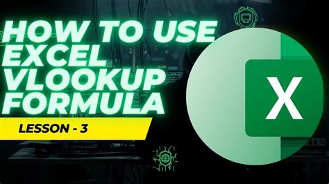 How To Use Excel Vlookup Formula Lesson Youtube