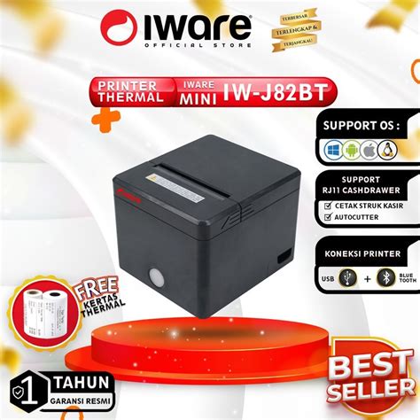Jual Iware Printer Thermal Iw J82bt 80mm Usb Bluetooth Autocutter Printer Kasir Shopee Indonesia