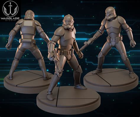 ⭐ Star Wars Shatterpoint Clone Troopers Presupported Included・ Stl File