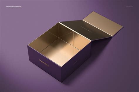 Free Luxury Magnetic T Box Mockup Set Psd Template