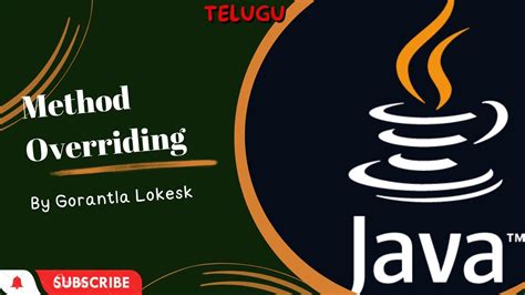Part 20 Polymorphism In Java Method Overriding In Java Telugu