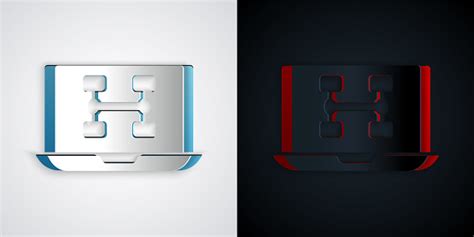 종이 는 회색과 검은 색 배경에 격리 된 자동차 아이콘의 하드웨어 진단 조건을 잘라 자동차 서비스 및 수리 부품 종이 아트 스타일 벡터 3차원 형태에 대한 스톡 벡터 아트