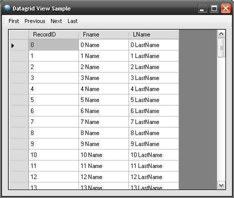 Paging In DataGridView CodeProject