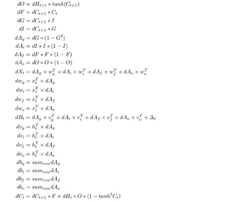 Recurrent Neural Network How To Implement LSTM Backpropagation