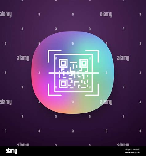QR Code Scanning App Icon UI UX User Interface D Code Reading App Matrix Barcode Scanner