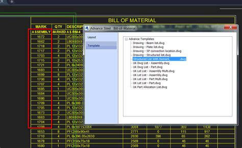 Custom Bom List On Ga Drawings Is Not Properly Sorted In Advance Steel