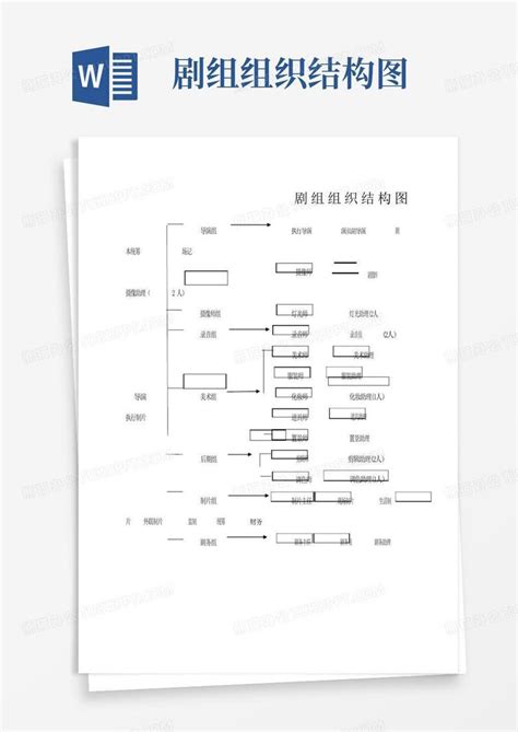 剧组组织结构图 Word模板下载 编号qzjoeopr 熊猫办公