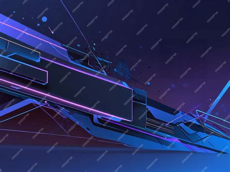 Premium Photo Networking Abstract Neon Style Blue Wide Banner Design