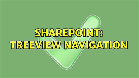 Sharepoint Treeview Navigation Youtube