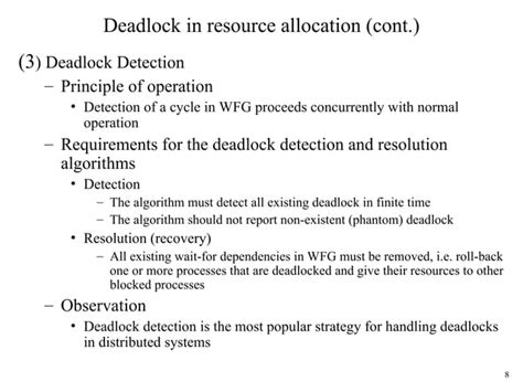 Distributed Process Management Distributed Deadlockppt