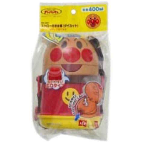 Anpanman 麵包超人 彈蓋 兒童 水壺附吸管400ml 可斜背 蝦皮購物