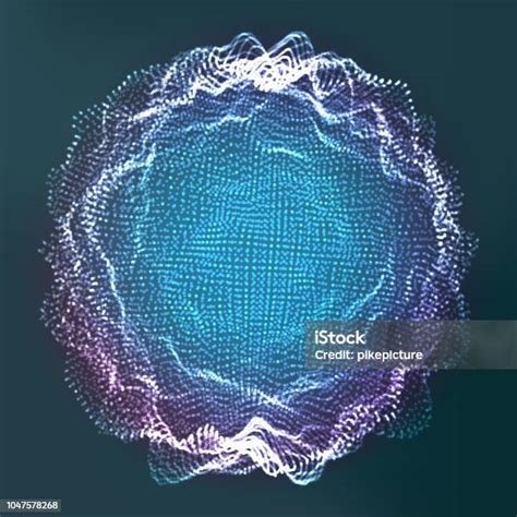 빛나는 구체 추상 벡터입니다 3 차원 입자입니다 기술 개념입니다 일러스트 레이 션 음파에 대한 스톡 벡터 아트 및 기타 이미지 음파 입자 구 Istock