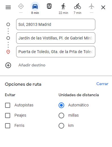 Cómo crear una ruta personalizada en Google Maps para evitar peajes y