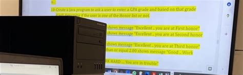 Solved 10 Create A Fava Program To Aska User To Enter A Gpa