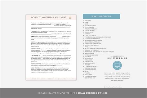 Editable Month To Month Lease Agreement Template Monthly Rental