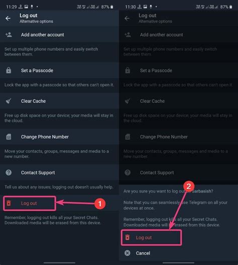 how to add multiple accounts to telegram and remove certain accounts