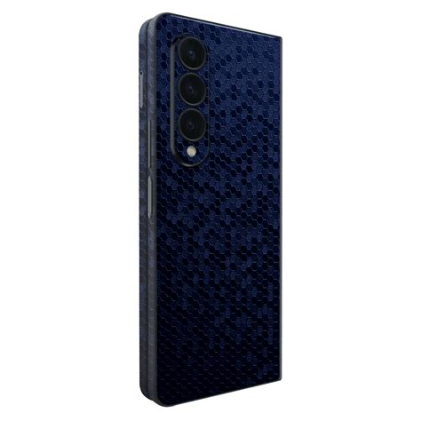 Samsung Galaxy Z Fold 4 Navy Blue Honeycomb Skin Wrap