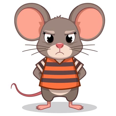 Chibi Mouse Thief In Striped Shirt Looking Sneaky 70399351 Vector Art At Vecteezy