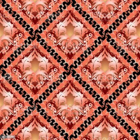3d 바로크 완벽 한 패턴입니다 벡터 장식적인 다 마스크 배경 0명에 대한 스톡 벡터 아트 및 기타 이미지 0명 기하 도형 낙서 드로잉 Istock