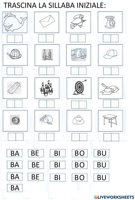 Catena Sillabica Ba Be Bi Bo Bu Online Activity For Prima Primaria You