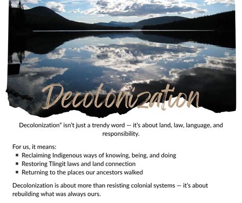 What Does Decolonization Mean Takhu Â Tlèn Conservancy Facebook