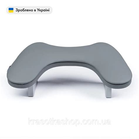 Подставка подлокотник ортопедическая маникюрная для рук Eco Stand Butterfly серая на серых