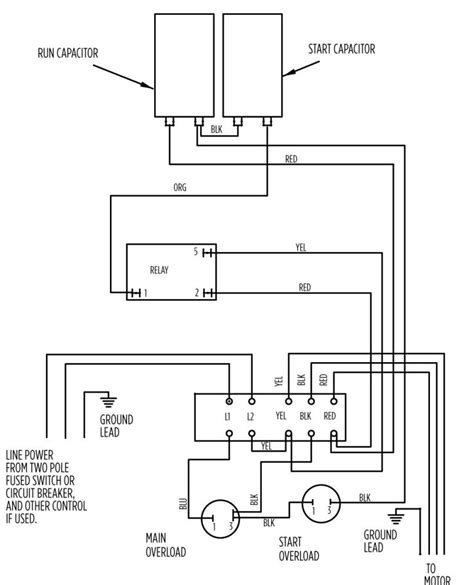 Single Phase Submersible Pump Starter Wiring Diagram