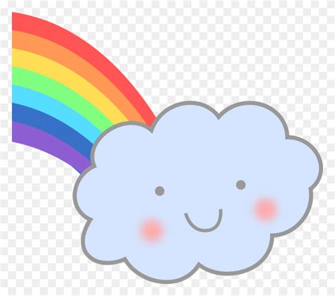 Rainbow With Clouds Clip Art Rainbow Cloud Clipart Stunning Free