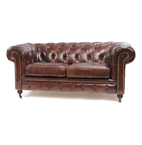 London Vintage Top Grain Leather Chesterfield Sofa Kathy Kuo Home
