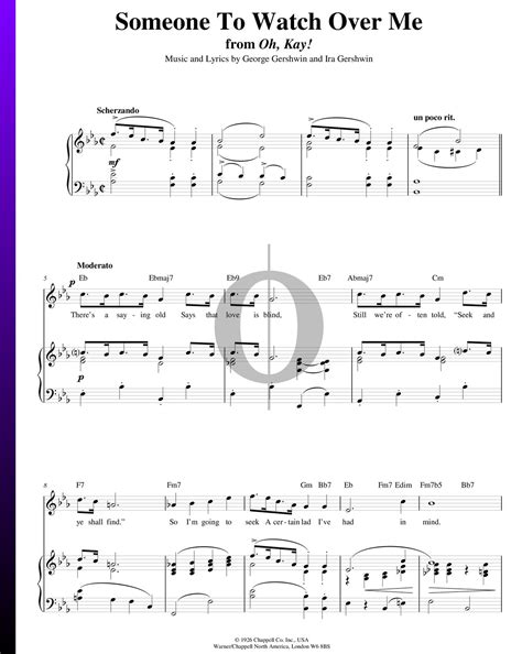 Someone To Watch Over Me George Gershwin Piano Sheet Music Oktav