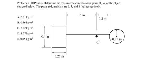 Solved Problem Points Determine The Mass Moment Chegg