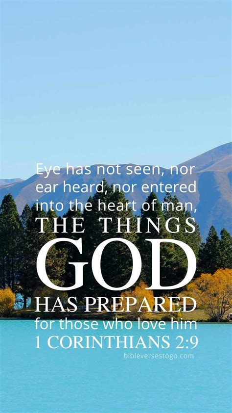 Blue Lake 1 Corinthians 29 Encouraging Bible Verses