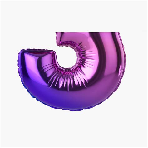 Foil Balloon Number 3 Three Modelo 3d Descargar Aficiones On