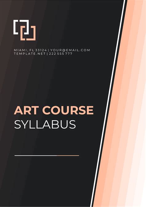 Free Aesthetic Art Course Syllabus Template To Edit Online