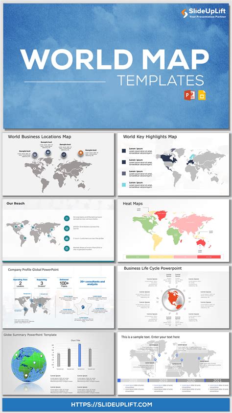 world map powerpoint templates presentation graphics