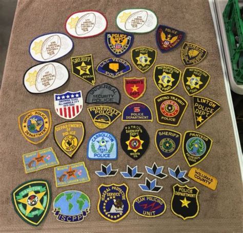 Vintage Police Federal Sheriffs Deputy Patch Mixed Lot Of 38 Some Rare