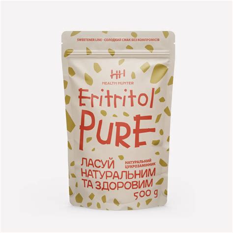Цукрозамінник Еритритол Eritritol Pure 500 г Health Hunter ️ Купити в
