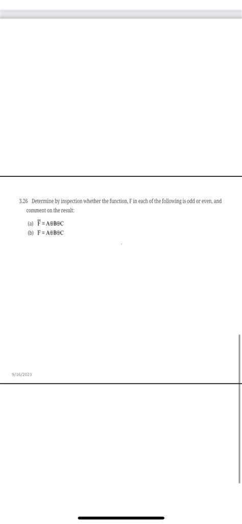 Solved Determine By Inspection Whether The Function F Chegg