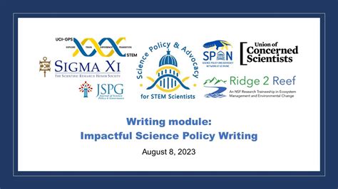 Writing Module Impactful Science Policy Writing Module 5 Youtube