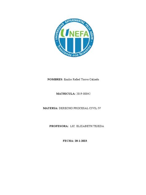 Derecho Procesal Civil Iv4 Pdf Pagos Ley De Hipotecas